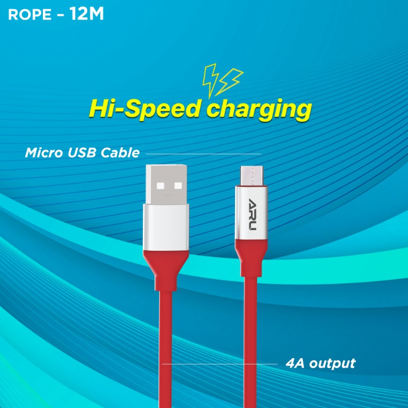 ROPE-12M 4A Micro USB Cable | ARU India reseller products reselling